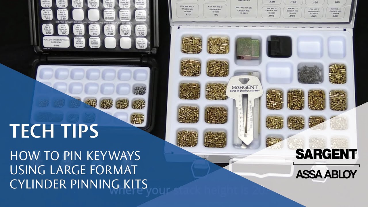 How to Pin Keyways Using Large Format Cylinder Pinning Kits - Technical ...