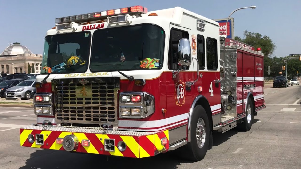 Dallas Fire-Rescue Engine 4 Responding *Q & Air Horn* - YouTube