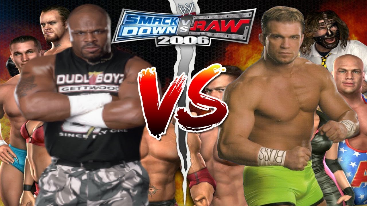 WWE Smackdown vs Raw 2006 D Von Dudley CAW vs Charlie Haas - YouTube