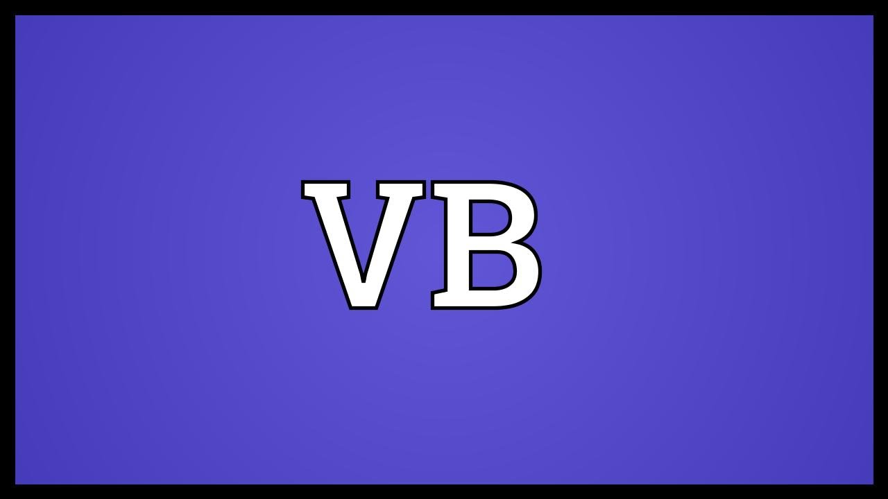 VB Meaning - YouTube
