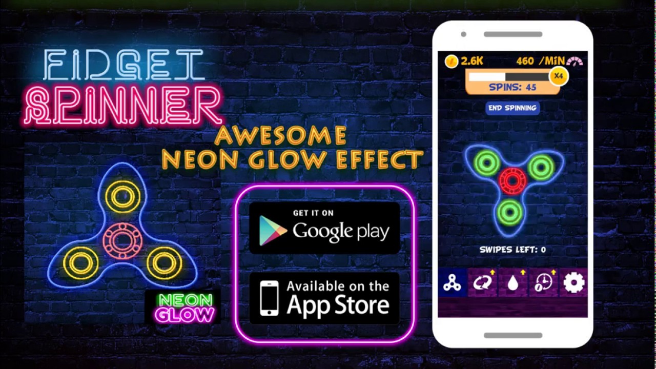 LED Hand Spinner Fidget Toy Game - Hand Spinner Glow Game Simulator toy ...