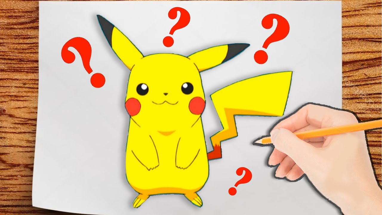 How to Draw Pikachu Using a Pear | Easy Step By Step Pikachu Drawing ...