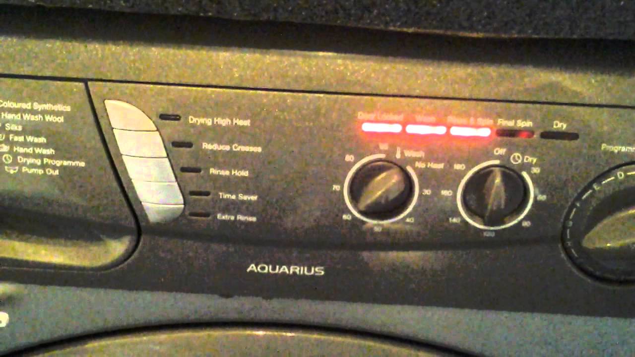 Hotpoint washing machine on rinse hold - YouTube