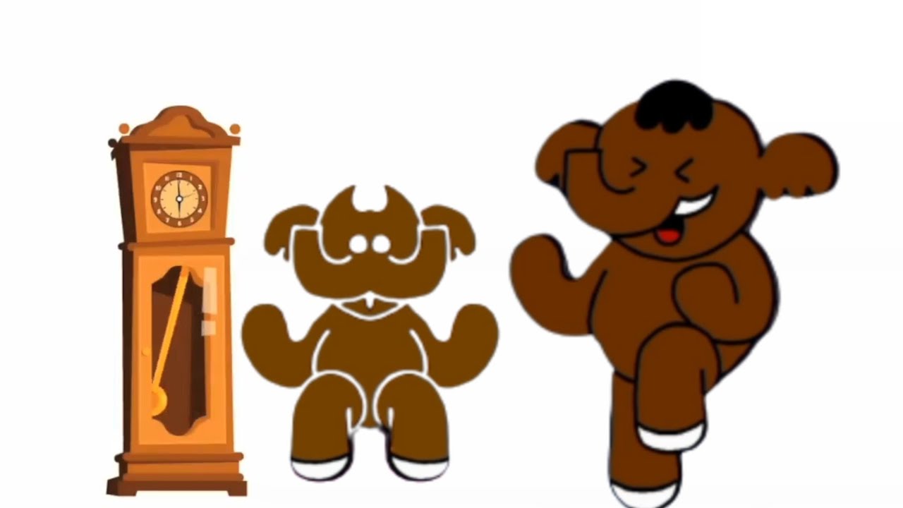 Mammoth Falling Down The Bright Colorful Clock - Hickory Dickory Dock ...