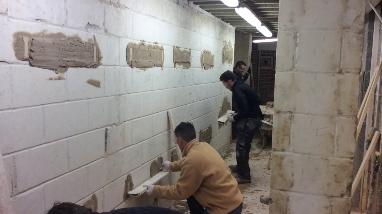 Plastering training in full flow again at Able Skills - YouTube