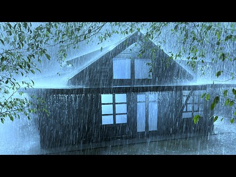 End Sleepless Nights in 3 Minutes with Growling Rain & Shrill Thunder on Rickety Tin Roof at Night