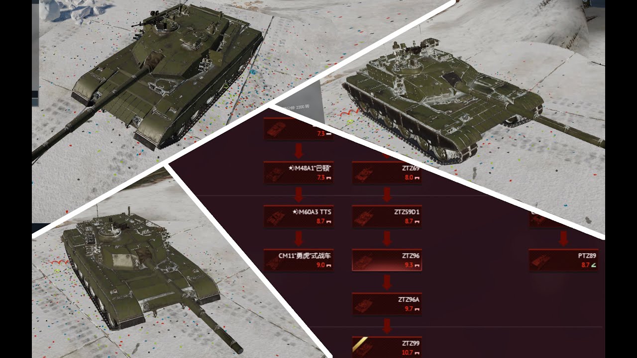 鲲鹏驹战争雷霆第六十五期：炽热之轮之顶级99式主战坦克（ZTZ99）加入与中系若干权重历史性能 - YouTube