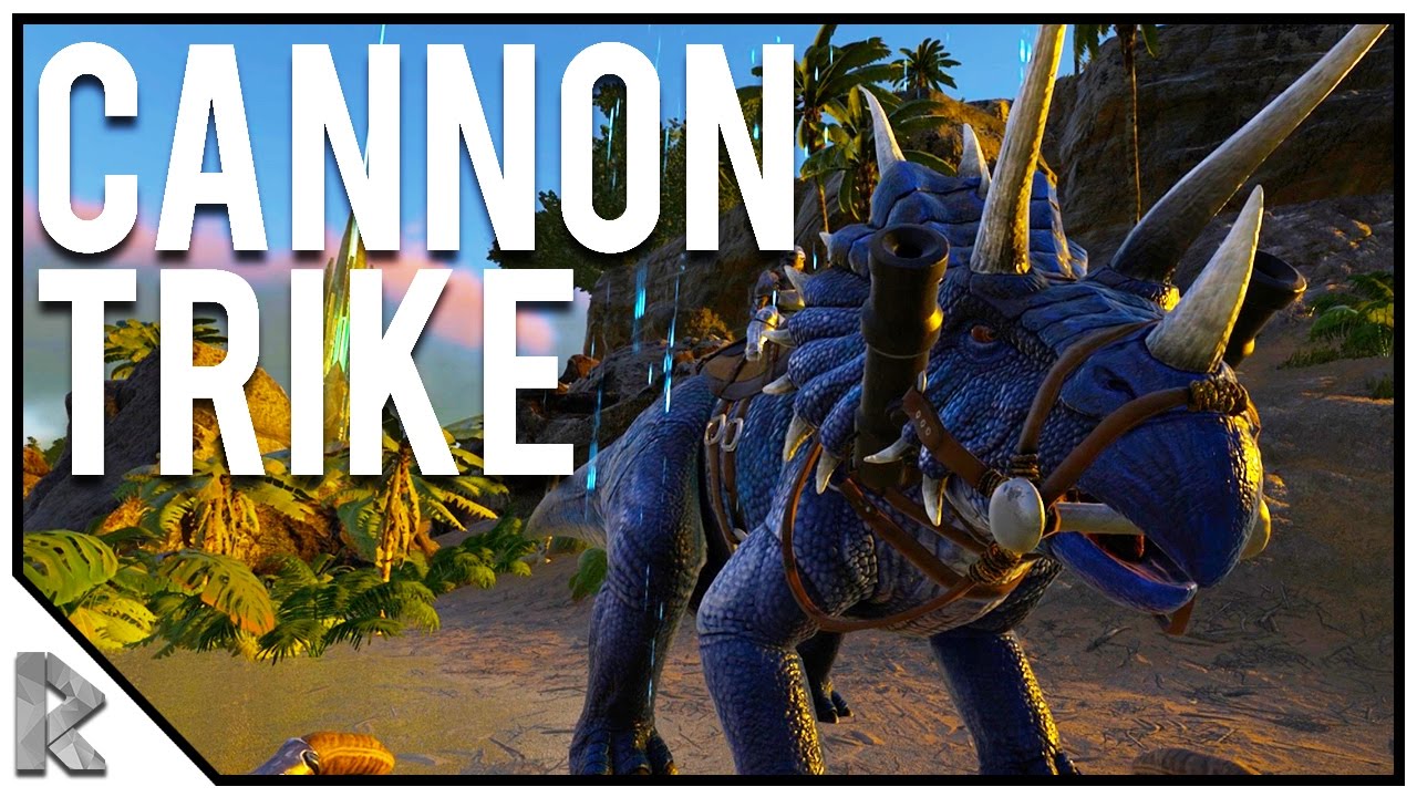 TRIKE MOUNTED WITH CANNONS! - Pugnacia Dinos Modded Ark Twitch Server ...