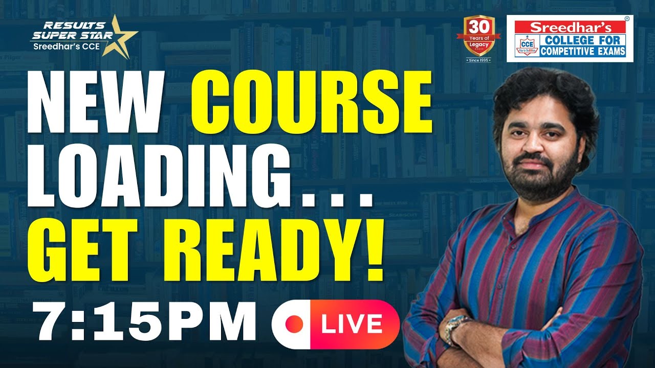 NEW COURSES LOADING..⌛ GET READY | SREEDHAR'S CCE - YouTube