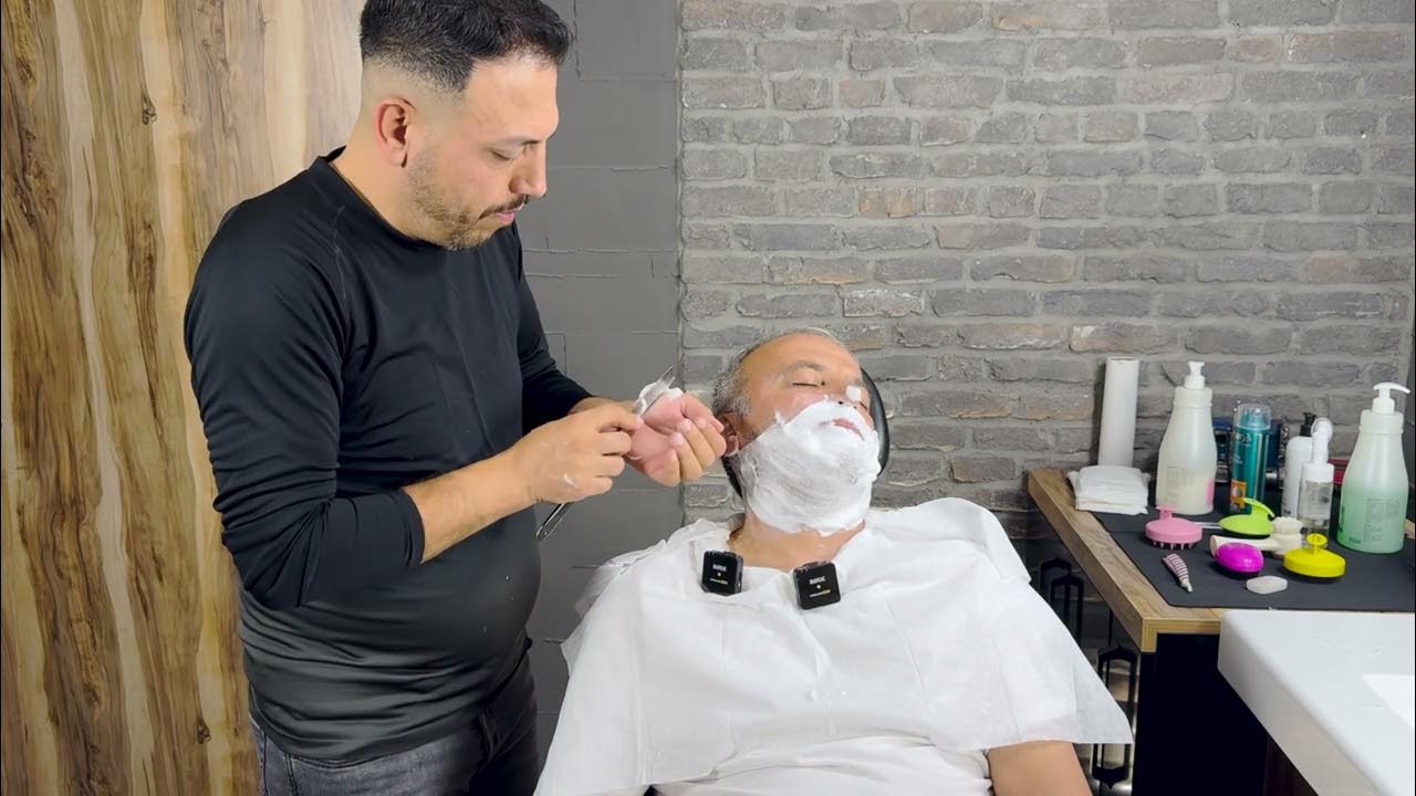 ASMR BEARD SHAVING WITH ORIGINAL RAZOR - YouTube