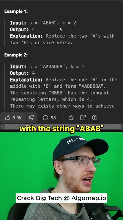 Essential Coding Interview Question! Longest Repeating Character Replacement - Leetcode 424 ...