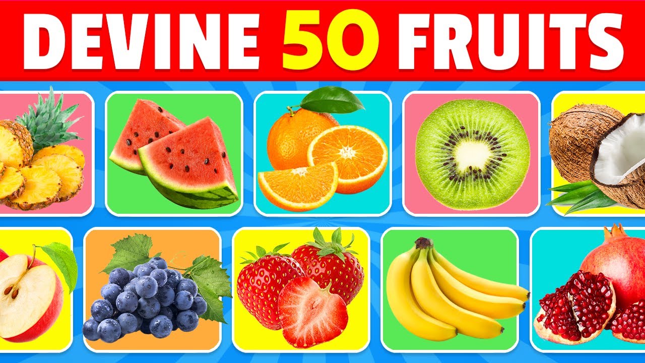 Devine le FRUIT en 3 secondes 🍌🍉🍑 | 50 types de fruits différents - YouTube