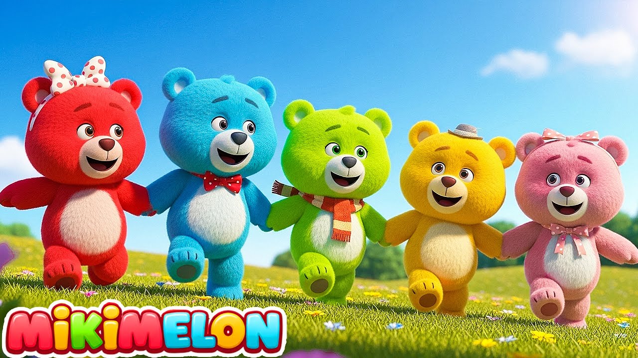 Five Little Bears | Nursery Rhymes for Kids | Bear Song | Animated 3D ...