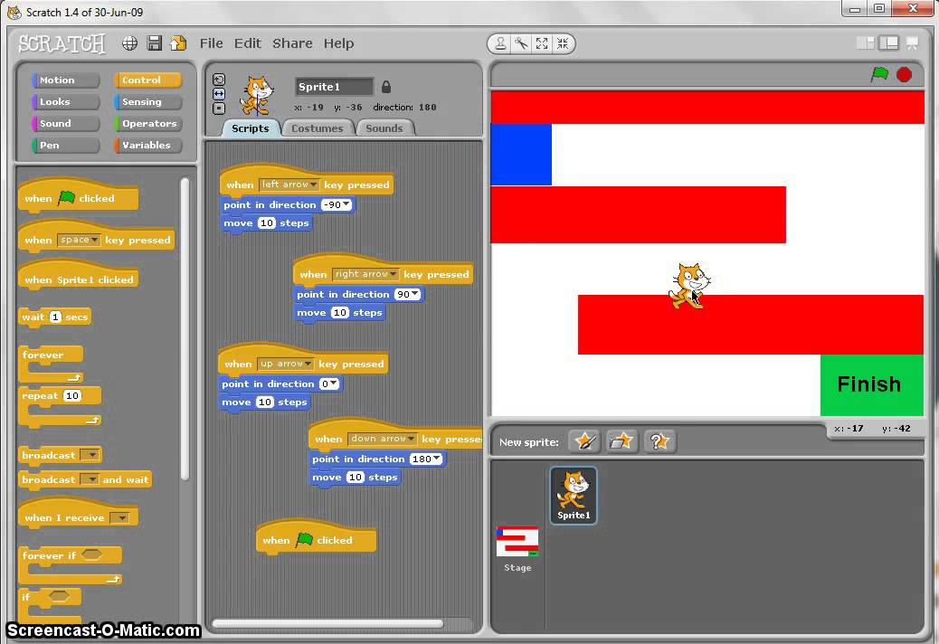 Maze Game 4 I can program my sprite to begin at the start of the maze ...