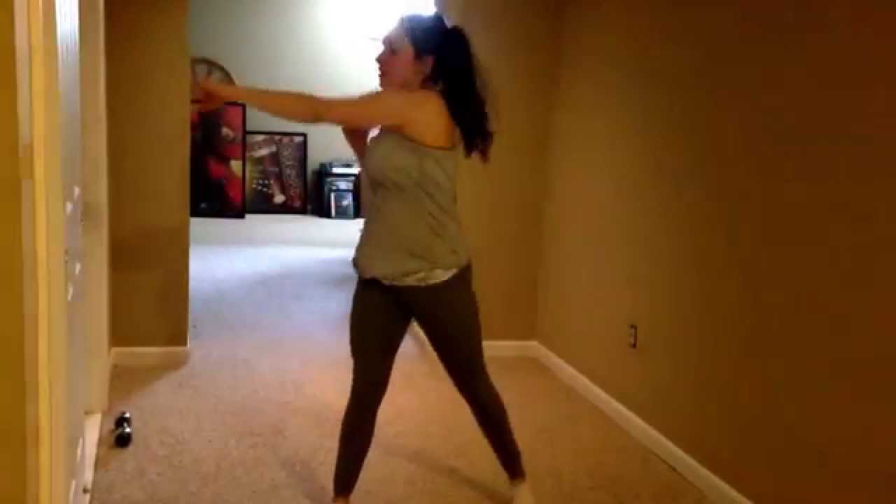 Squat with side punch - YouTube