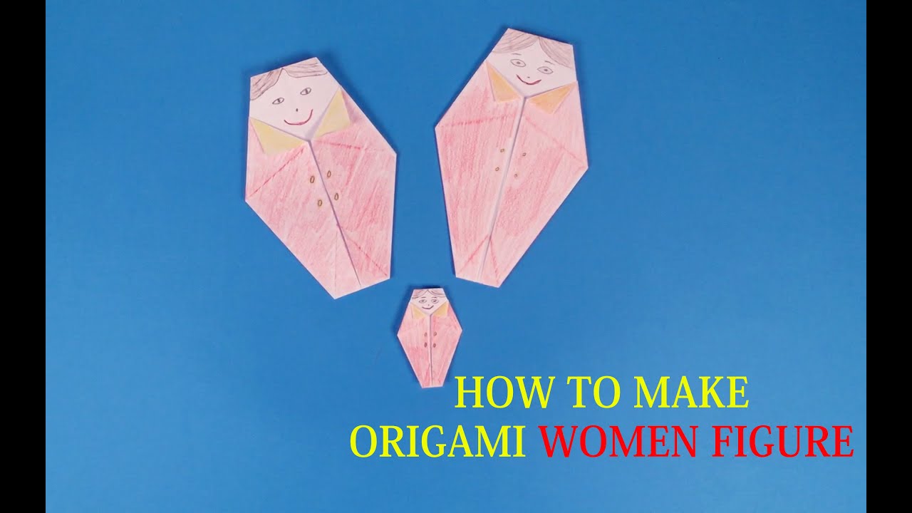 How to make origami woman Figure - YouTube