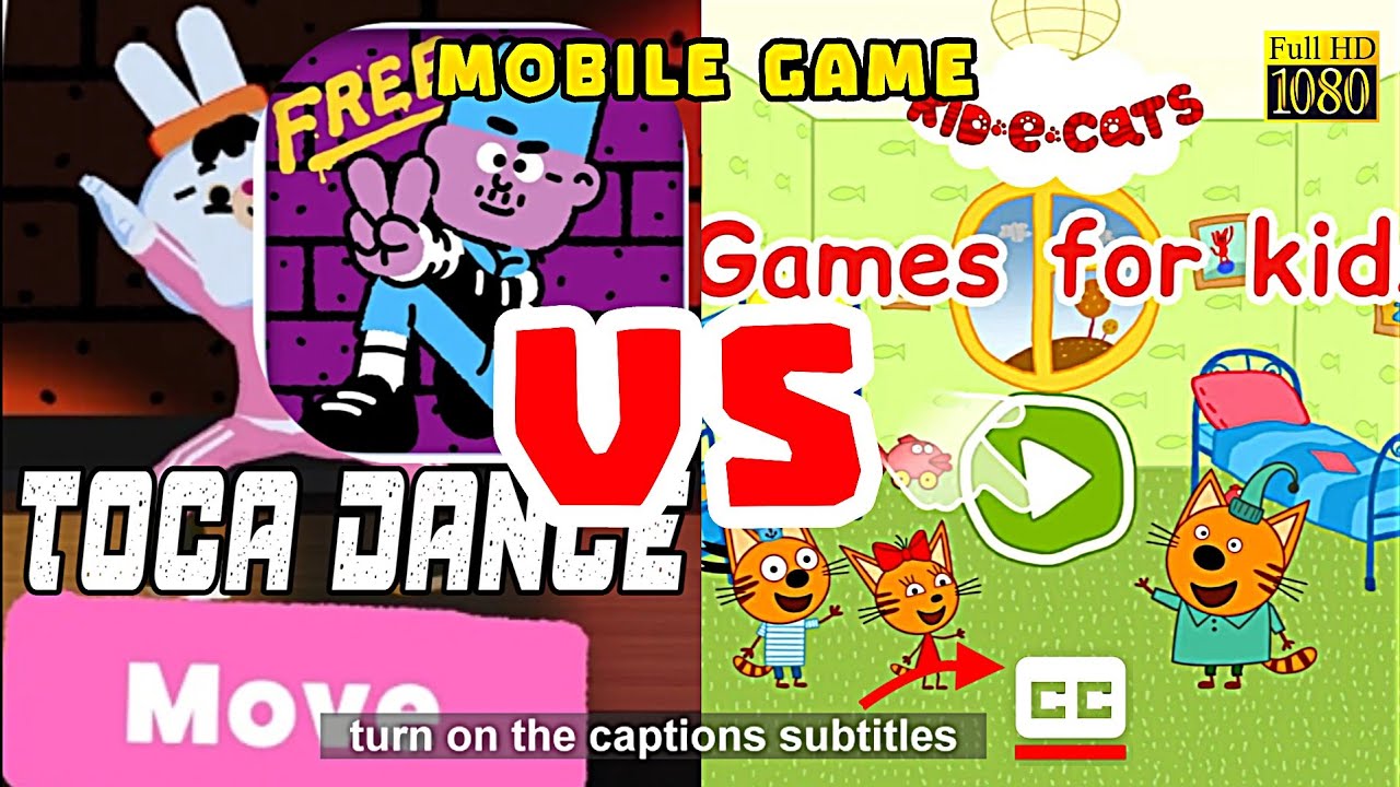 TOCA DANCE FREE vs KIDECATS TODDLER GAMES ABC! | CC Captions - YouTube