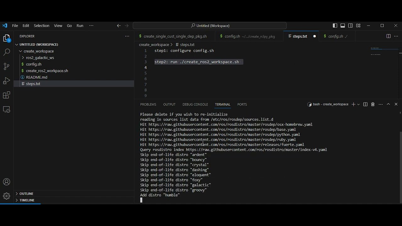 create ros2 workspace - YouTube