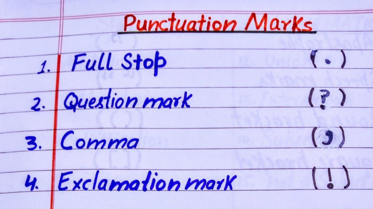 Punctuation Marks | Punctuation Marks In English Grammar | - YouTube