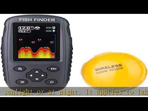 Venterior Portable Rechargeable Fish Finder Wireless Sonar Sensor Fishfinder Depth Locator with ...