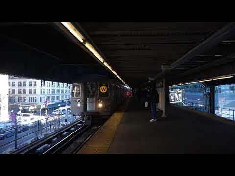 NYC Subway: Manhattan bound R68A W Train entering Queensboro Plz - YouTube