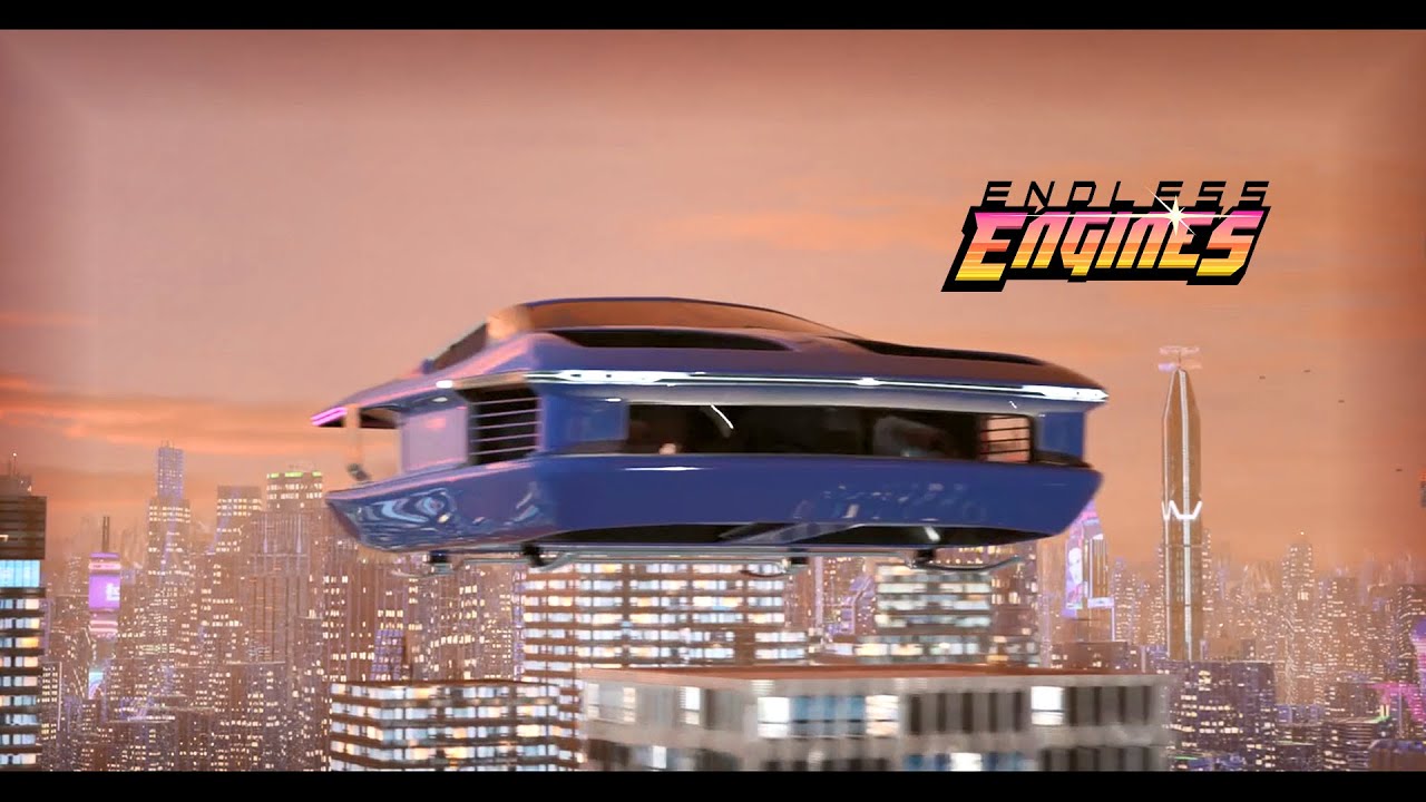 endless engines - flying car over the city - YouTube