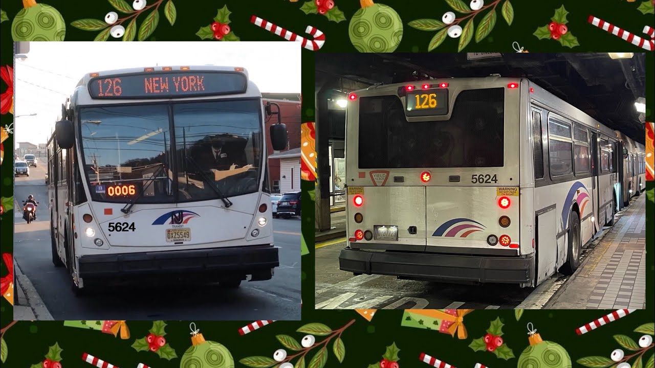 NJ Transit 126 NEW YORK VIA WASHINGTON STREET (NABI 416.15 #5624) - YouTube