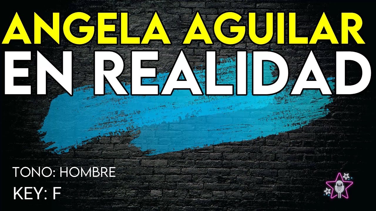 Angela Aguilar - En Realidad - Karaoke Instrumental - Hombre - YouTube