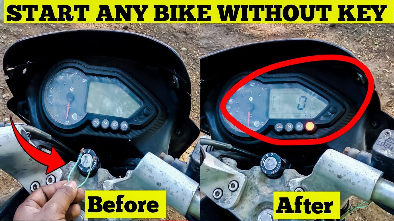 How to start pulsar 150 without key | बिना चाबी के बाइक कैसे स्टार्ट ...
