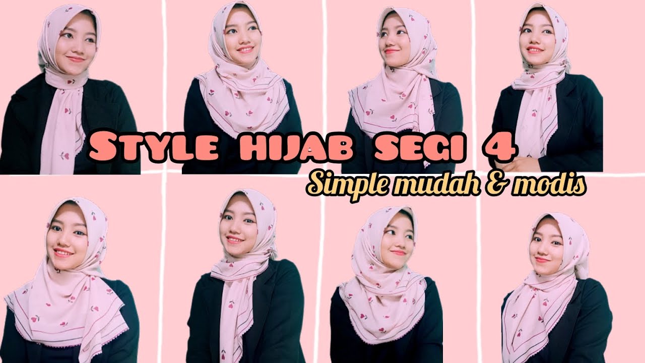 tutorial hijab segi empat untuk kondangan kerja dan acara formal ...