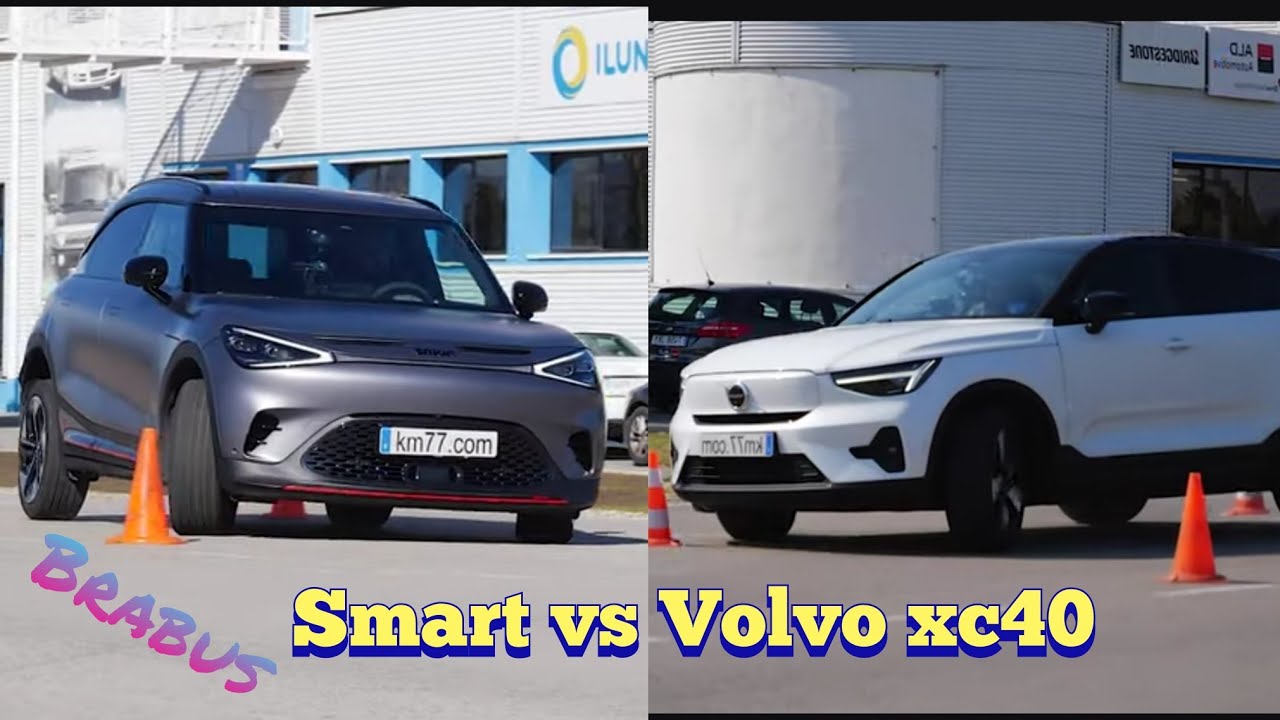 BRABUS Smart #1 vs Volvo xc40 recharge Ev Moose test - YouTube