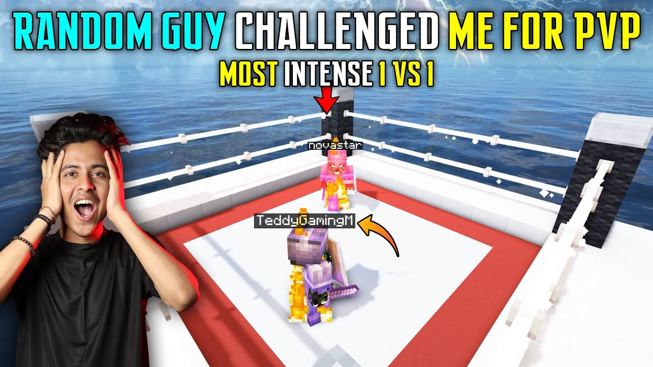 😱RANDOM GUY CHALLENGED ME FOR 1vs1 PvP IN MINECRAFT - TEDDY GAMING ...