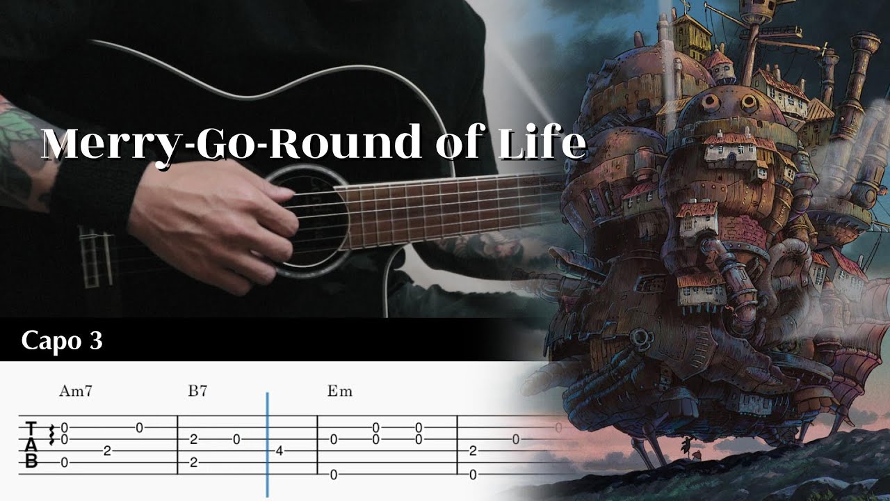 Merry-Go-Round of Life - Howl's Moving Castle - Fingerstyle Guitar TAB ...