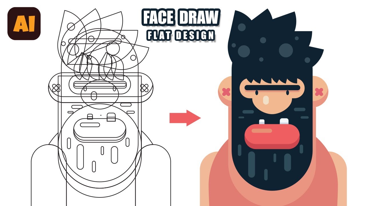 Illustrator Beginner Tutorial - character design - YouTube