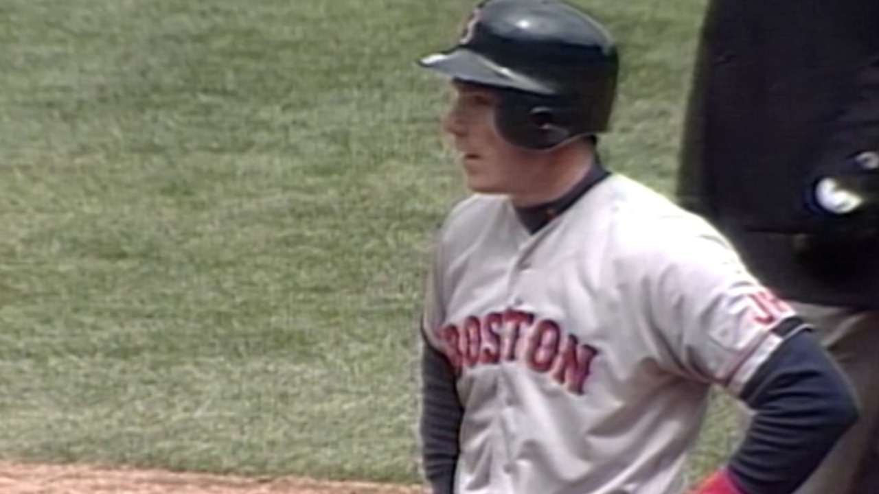 BOS@CLE: Flaherty gets his first hit in Majors - YouTube