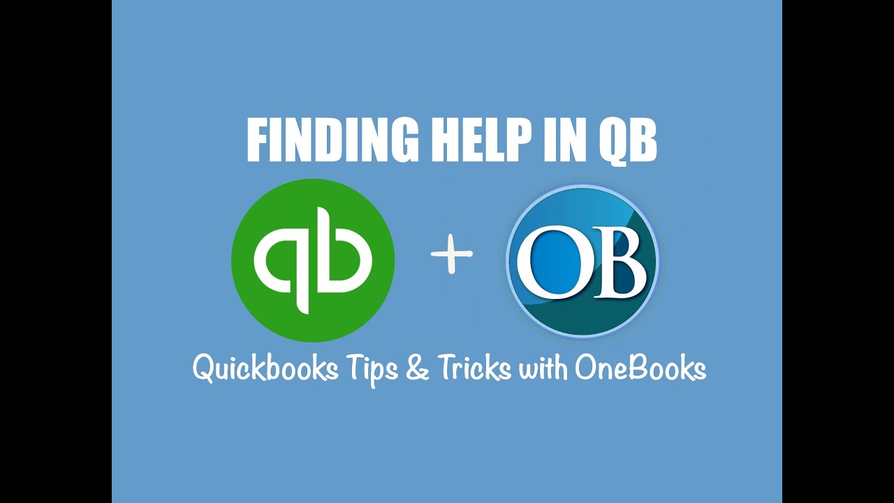 How to Find Help in Quickbooks Online - YouTube