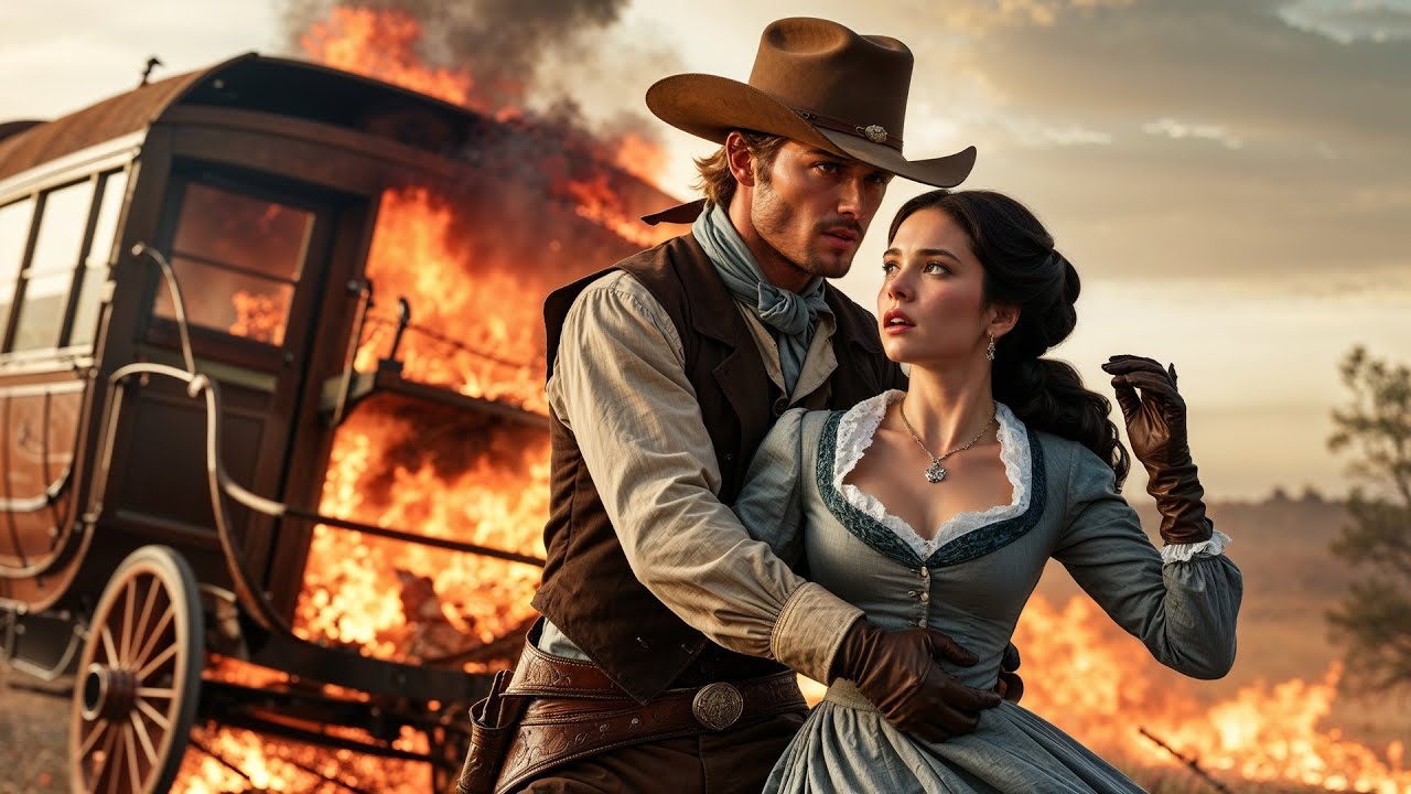 The Stagecoach Crashed And Caught Fire Quickly, The Cowboy Pulled Her ...
