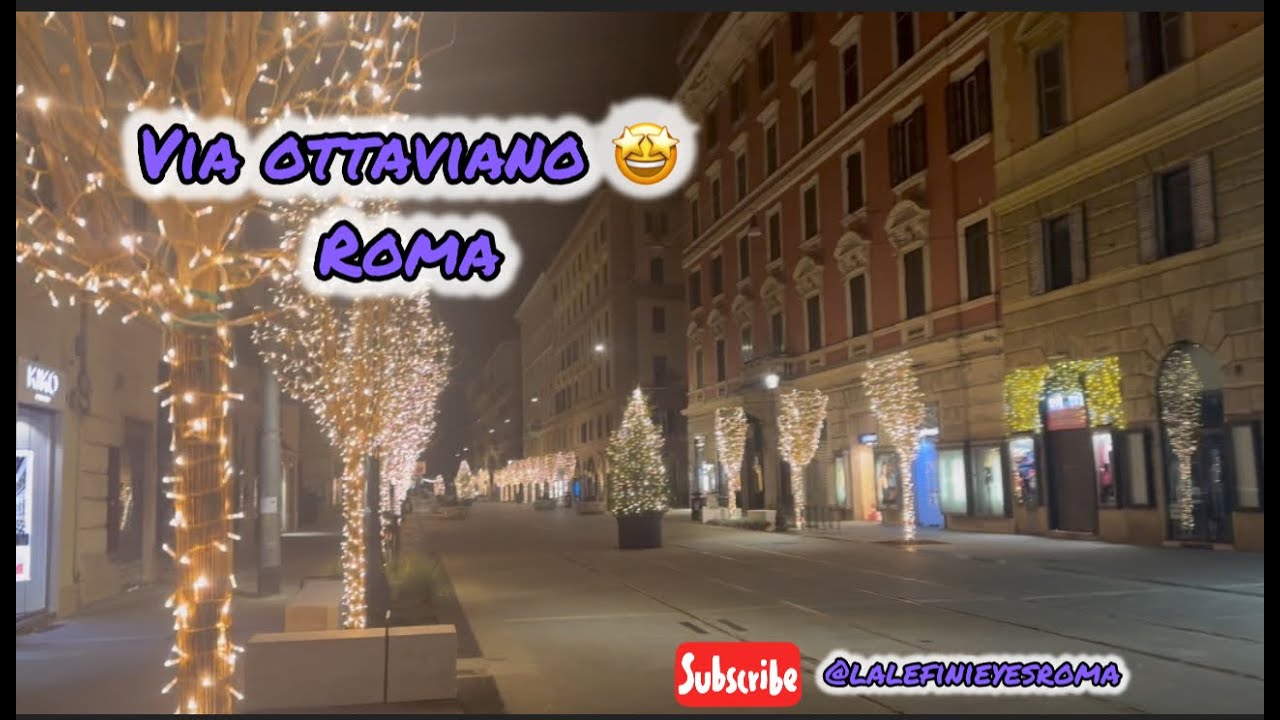 VIA OTTAVIANO per le feste 🤩| Road to the Vatican museum Rome ...