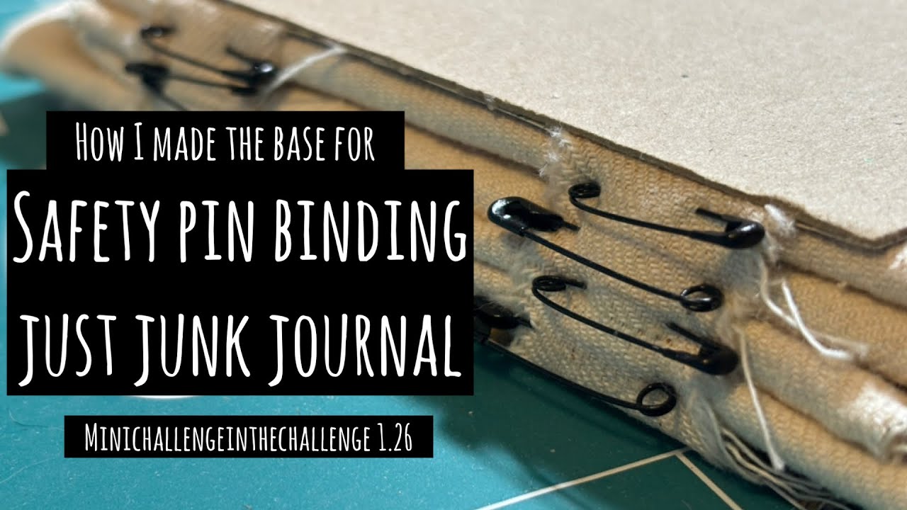 Safety Pin Binding a journal made from just junk! - YouTube