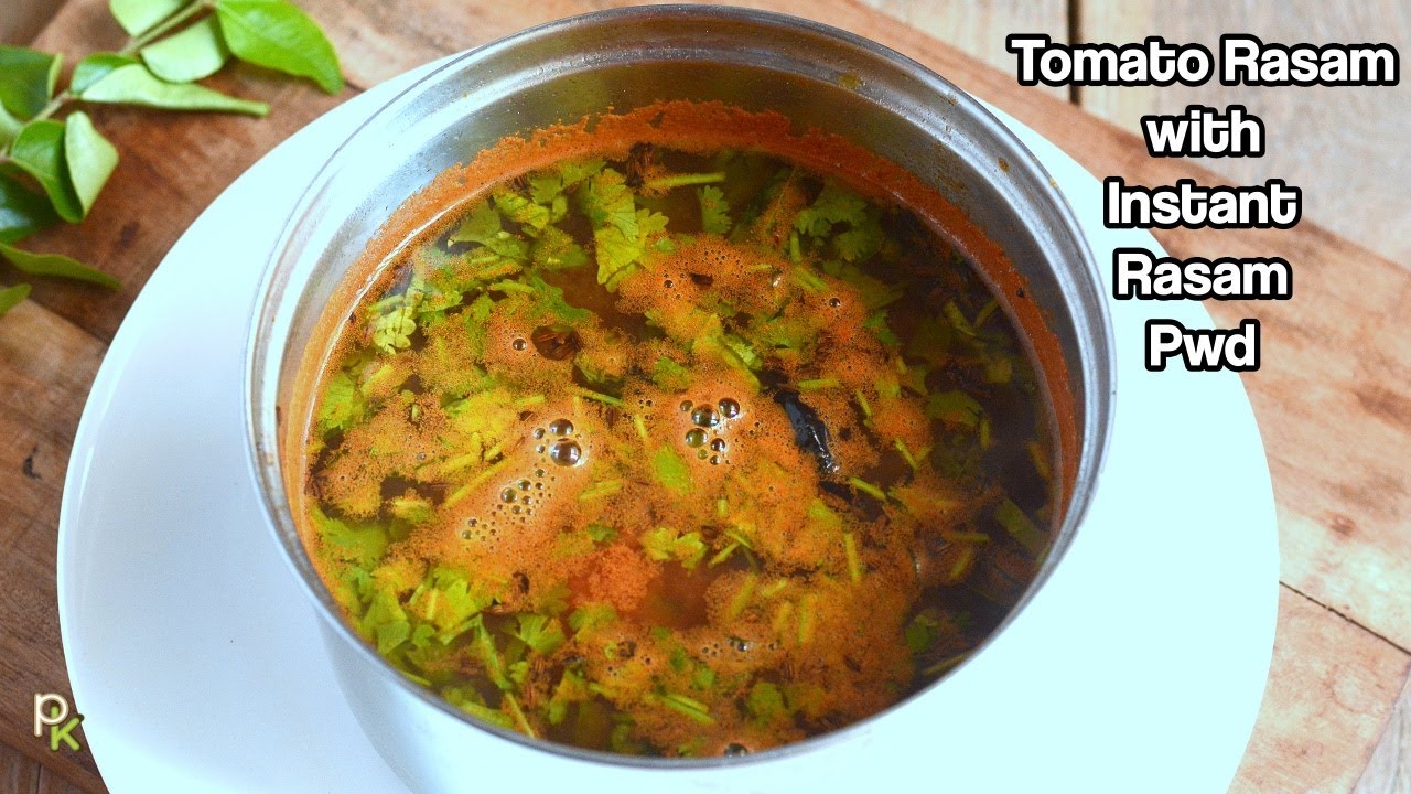 Tomato Rasam with Instant Rasam Powder-Thakkali Rasam with Rasam Podi ...