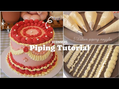Beginner Vintage Cake Piping Tutorial | 5 Essential Piping Tips | Vintage  Cake Piping Techniques