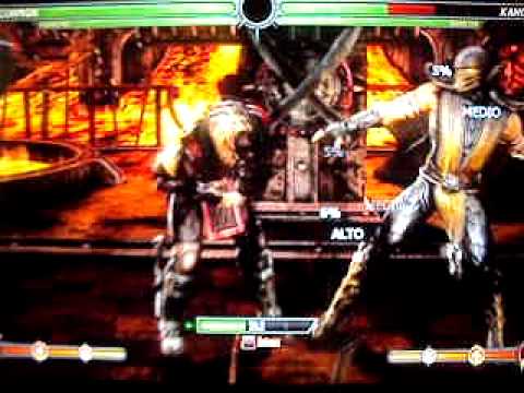 Scorpion X-ray Combo Mortal kombat 9 - YouTube