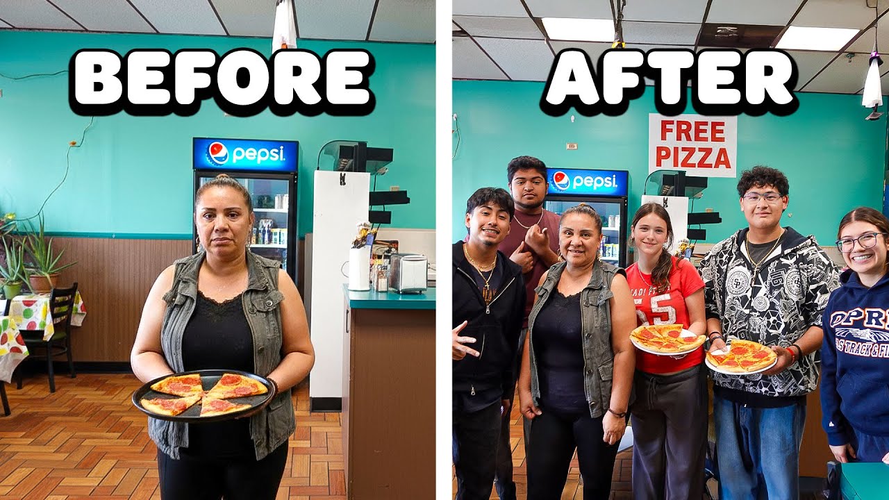 Filling Up A Struggling Pizza Restaurant With Customers..(giving out ...