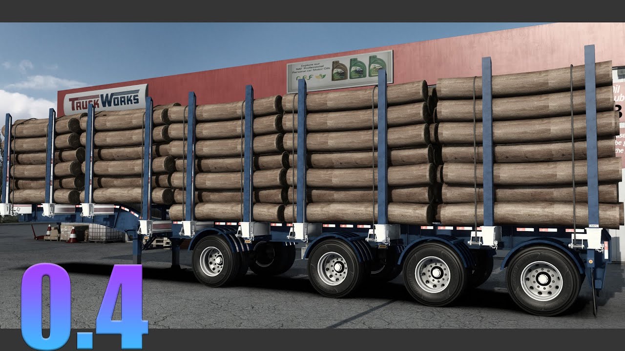 0.4 48' Manac Logging trailer - Mod American Truck Simulator - YouTube