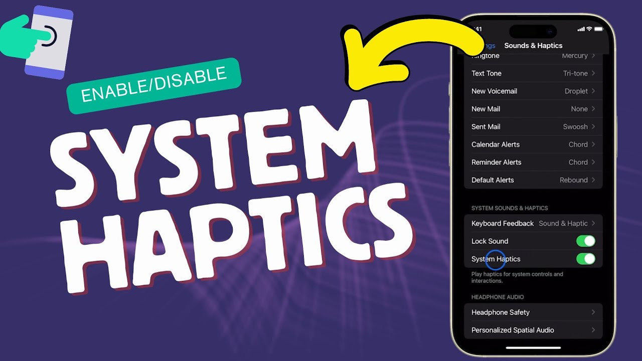 How to Enable/Disable System Haptics on iPhone 15 - YouTube