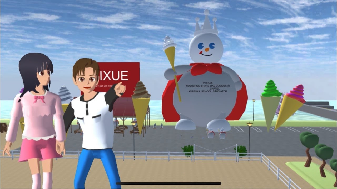 Yuta Mio nemu Patung badut mixue raksasa 🤣 sakura school simulator ...