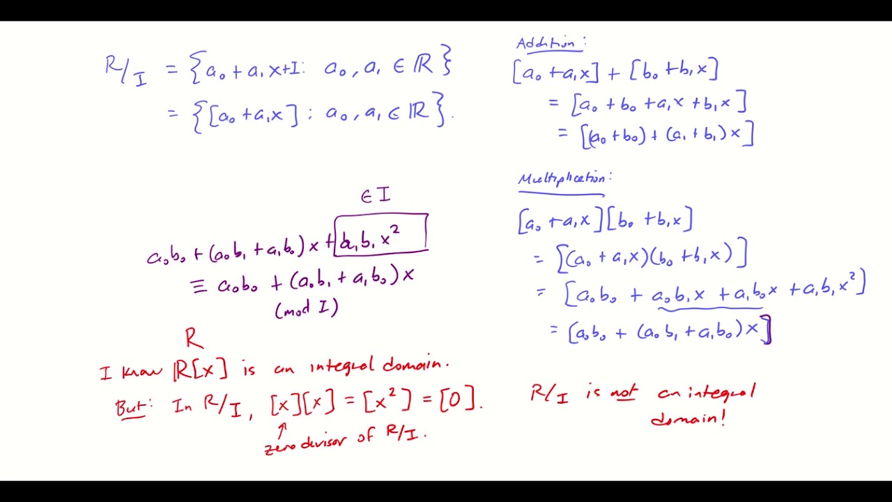 VLOG Some Examples of Quotient Rings - YouTube