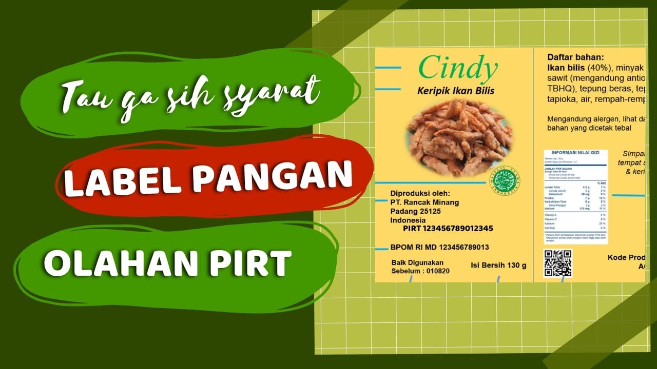 Persyaratan Label Pangan Olahan | Industri Rumah Tangga Pangan (IRTP ...