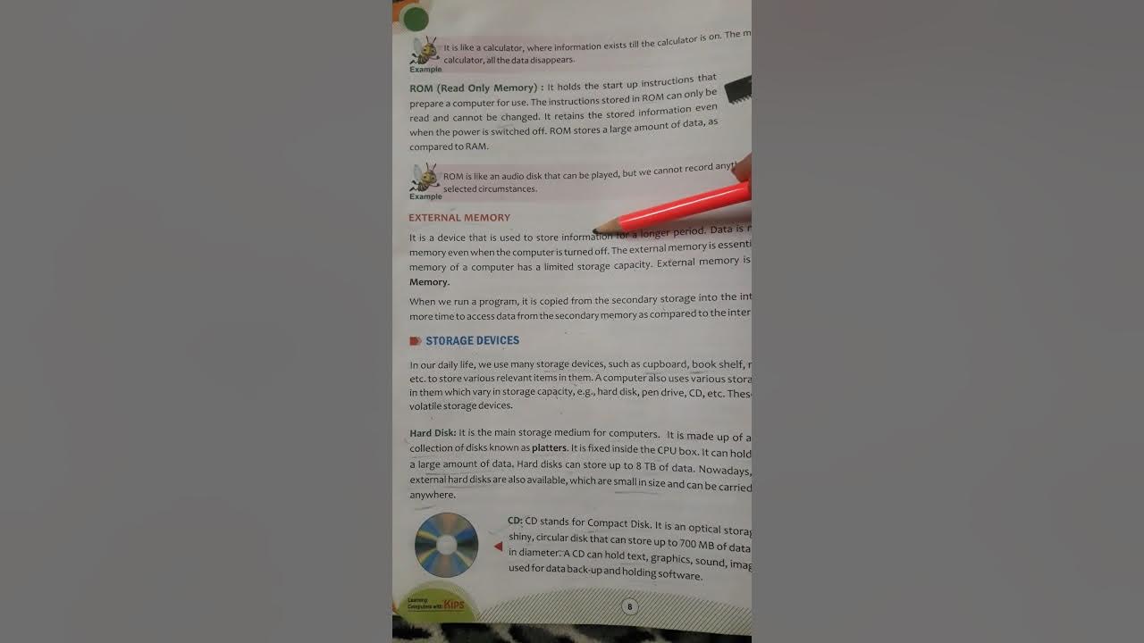 Computer - Class 4th Lesson-1 Storage and Memory Devices CBSE - YouTube