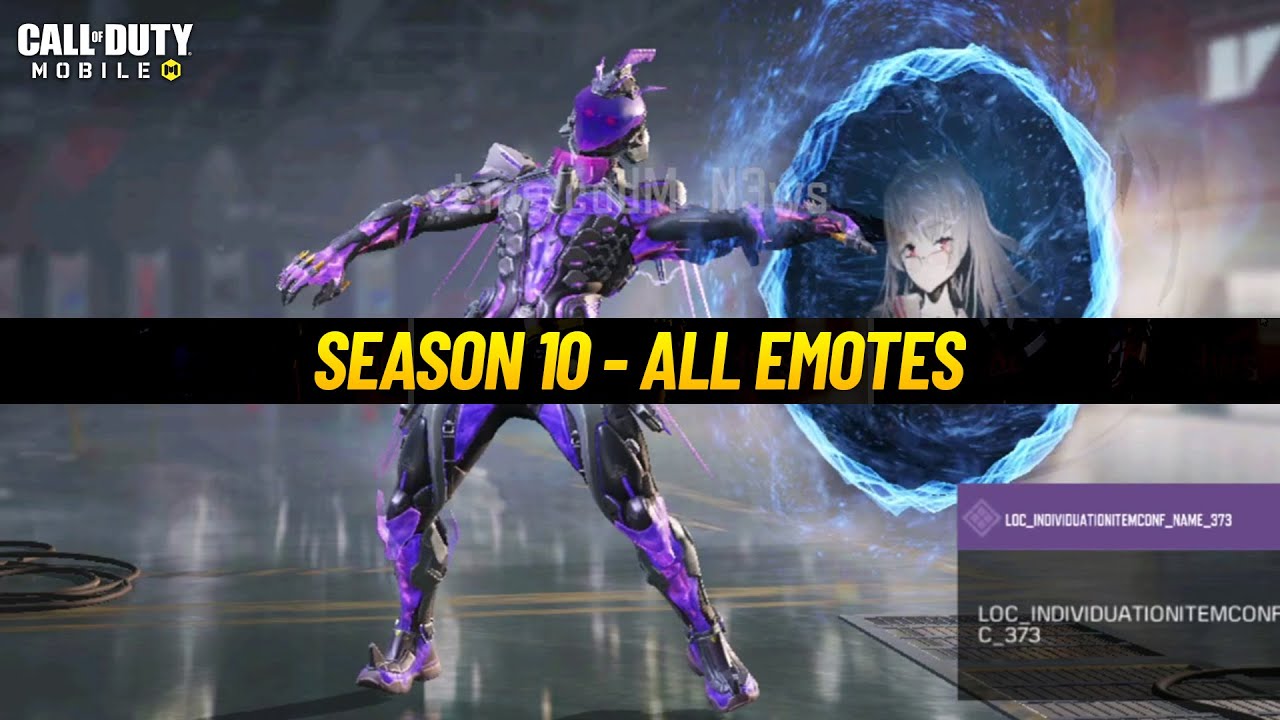 Season 10 All Emotes Codm | Battle Pass Emote Season 10 Cod Mobile ...